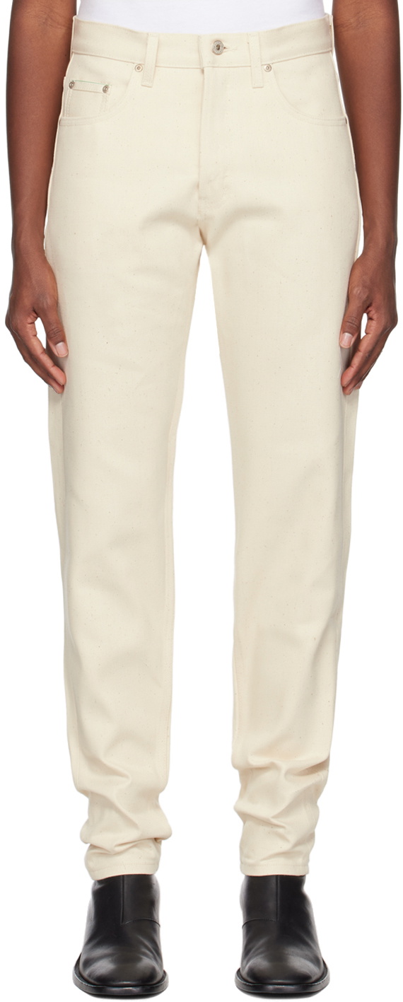 Naked & Famous Denim Beige Easy Guy Jeans Naked and Famous Denim