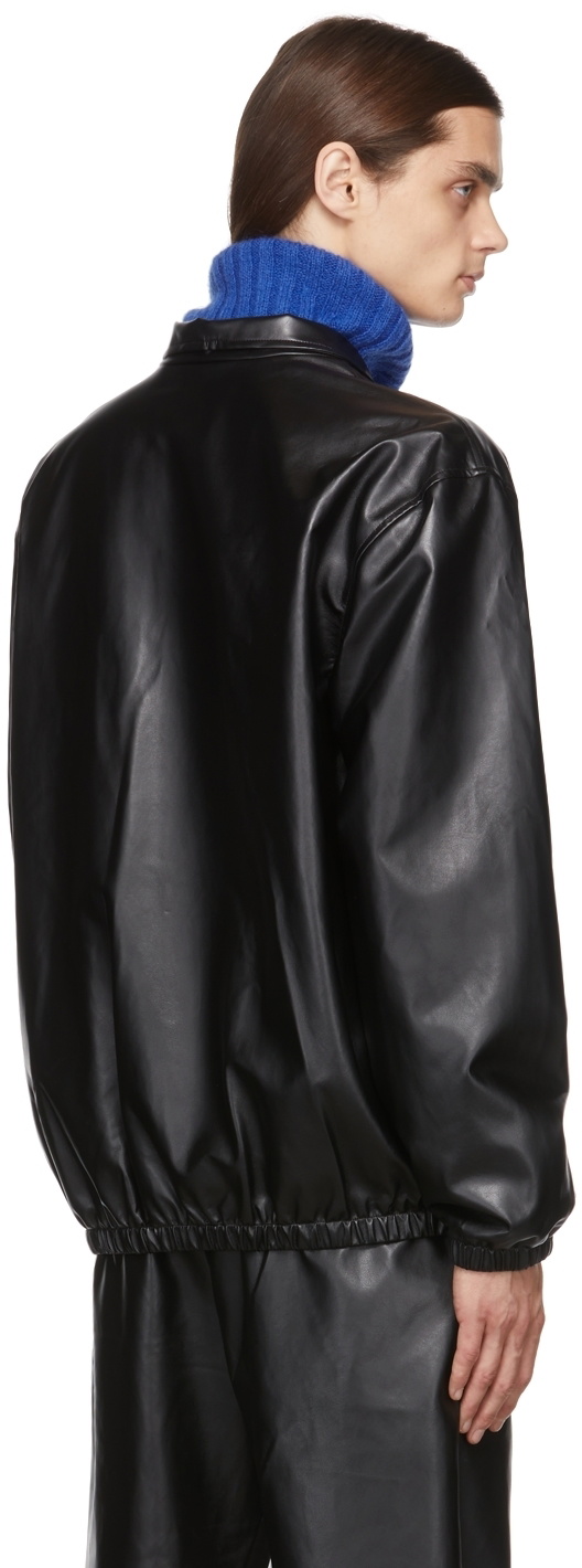 Opening Ceremony Black Faux-Leather Track Jacket Opening Ceremony