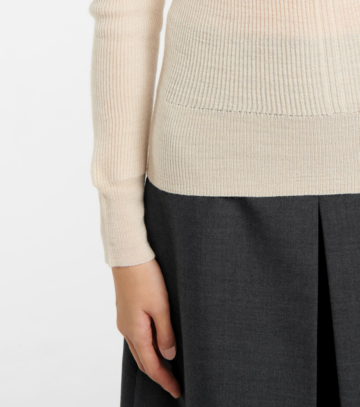 Maison Margiela - Ribbed-knit stretch-wool sweater Maison Margiela