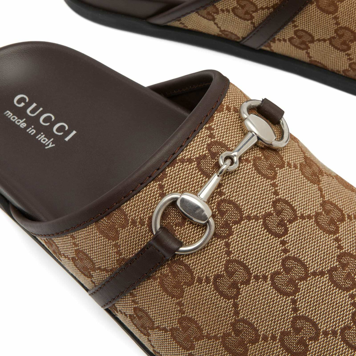 Gucci Men's Rhain GG Monogram Clog in Beige Gucci
