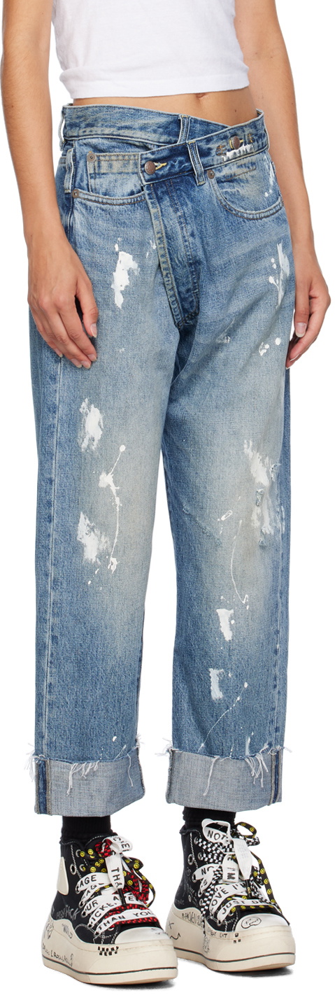 R13 Blue Crossover Jeans R13