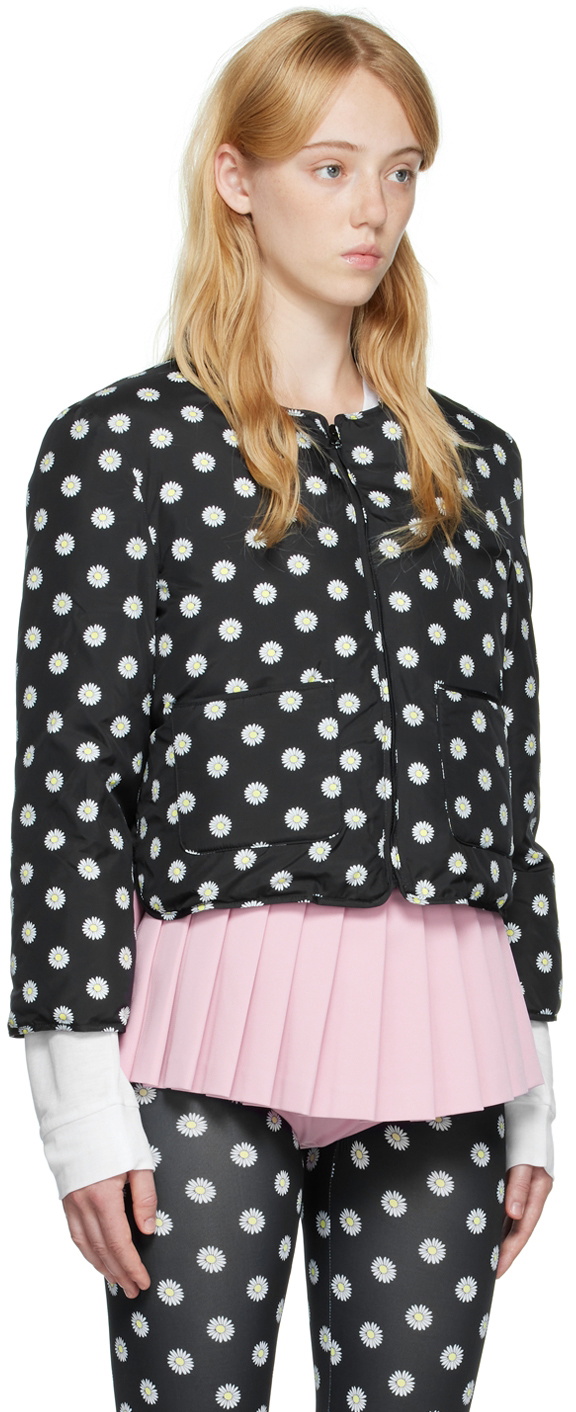 Pushbutton Black Daisy Dot Down Jacket Pushbutton