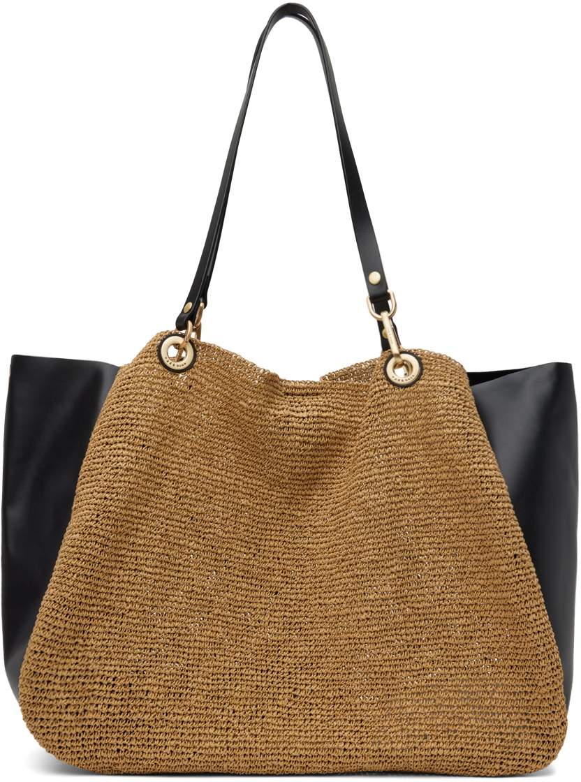 rag & bone Beige & Black Revival Summer City Tote Rag and Bone