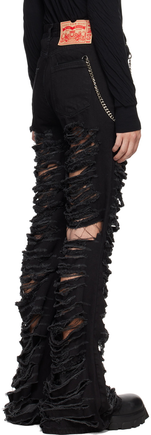 EGONlab Black Distressed Jeans EGONlab