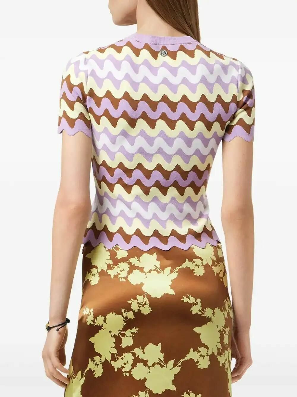 Versace Wave-Jacquard Top Versace