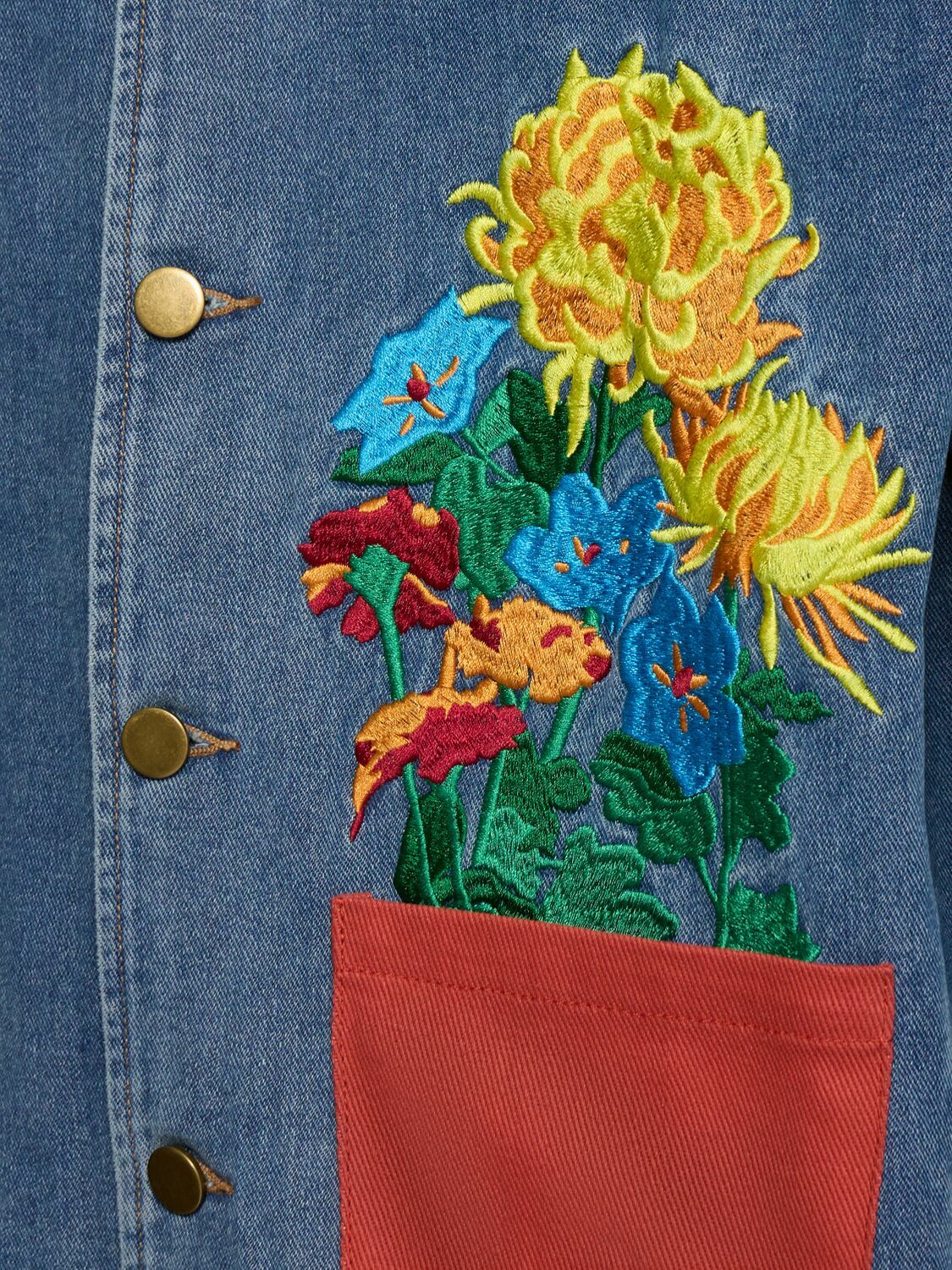 KIDSUPER STUDIOS Flower Pots Denim Jacket KidSuper