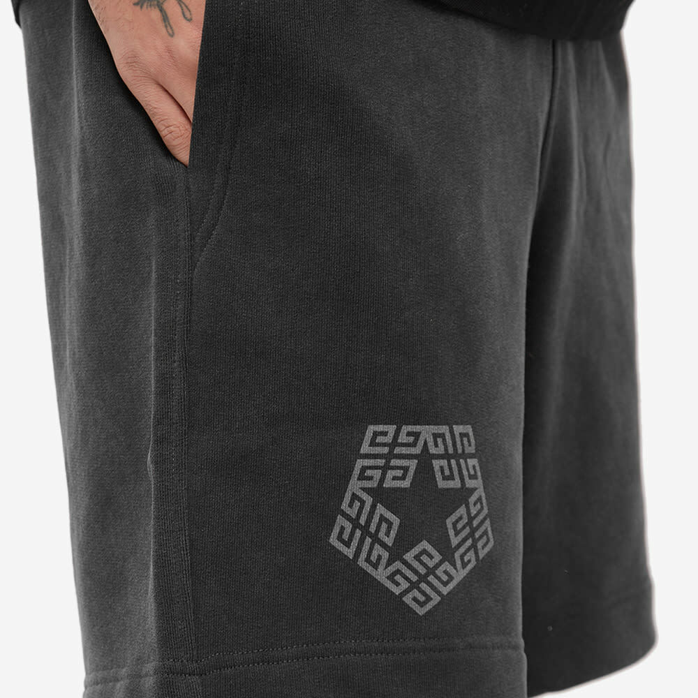 Givenchy Men's 4G Star Logo Sweat Short in Grey Givenchy