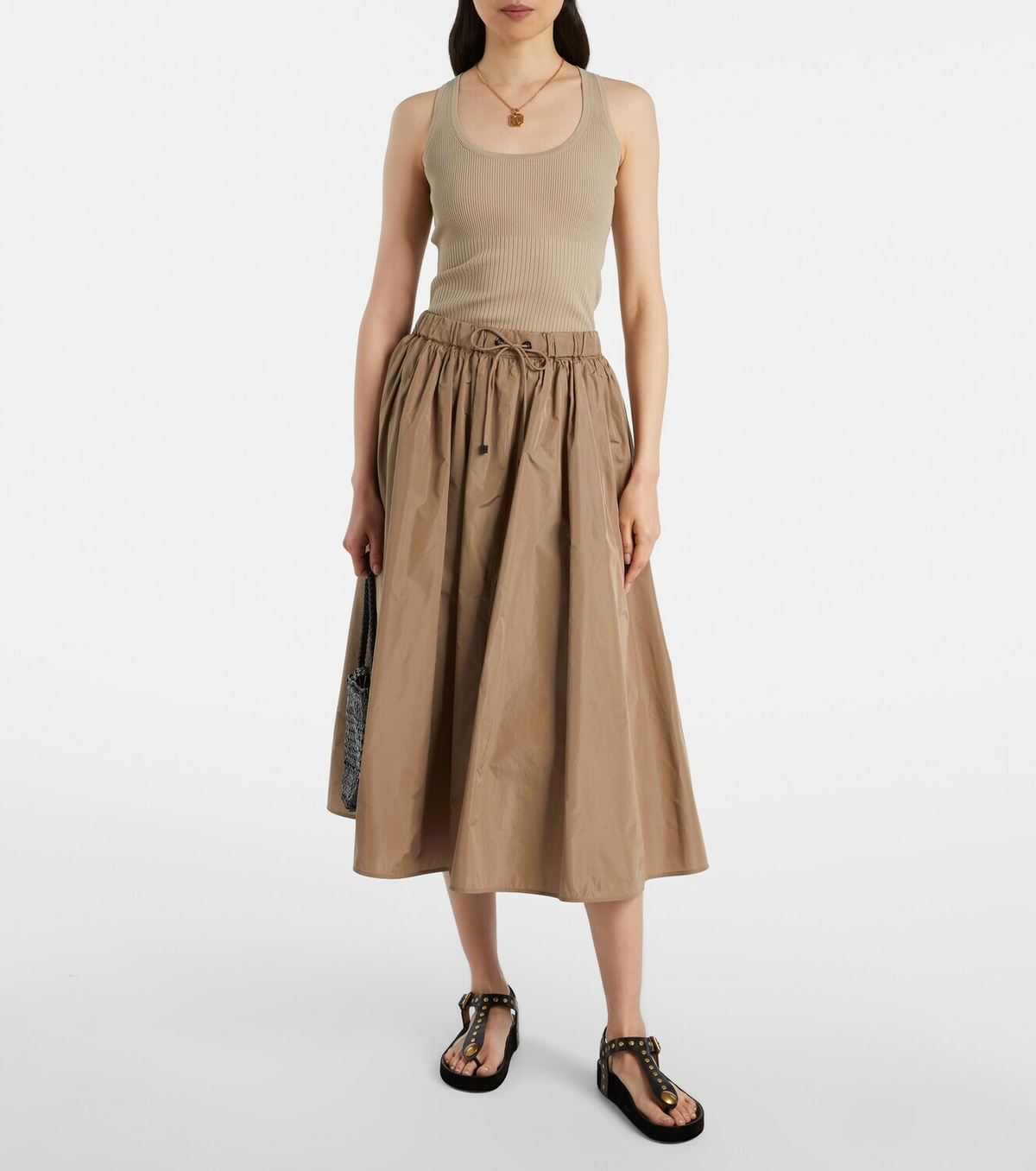 Max Mara Lonza taffeta midi skirt Max Mara