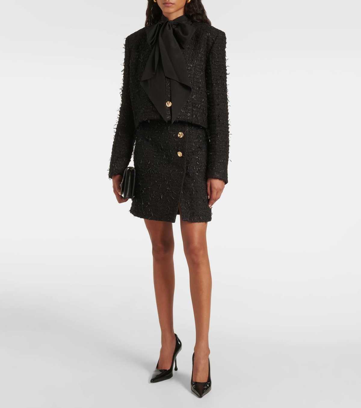 Nina Ricci High-rise cotton-blend tweed miniskirt Nina Ricci