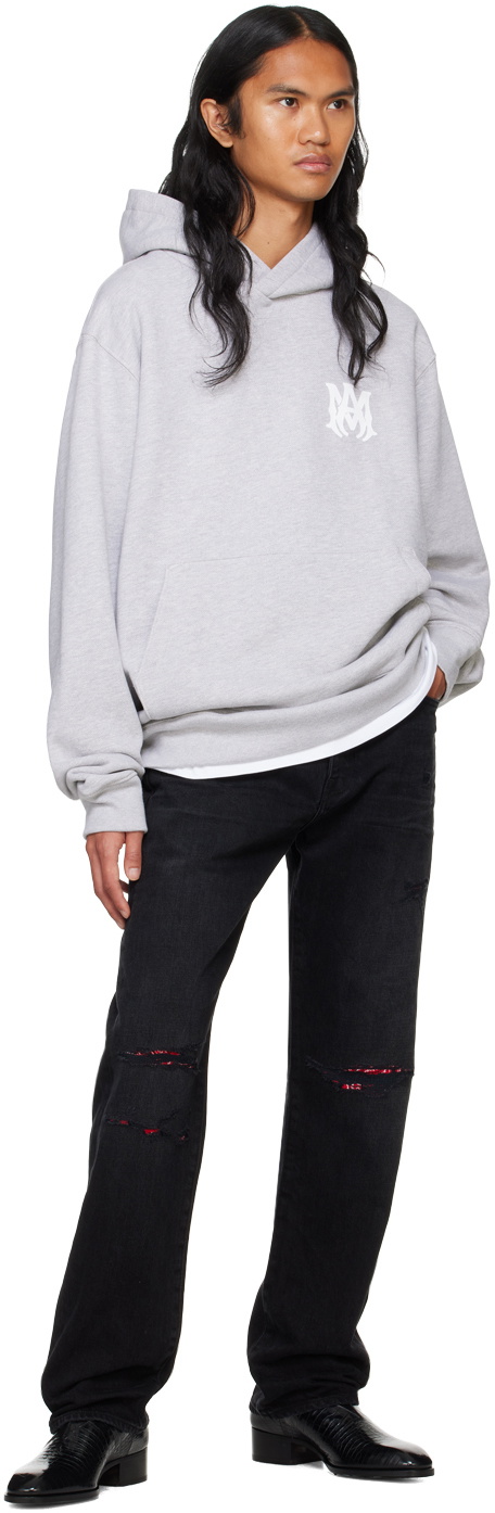 AMIRI Gray MA Core Logo Hoodie Amiri