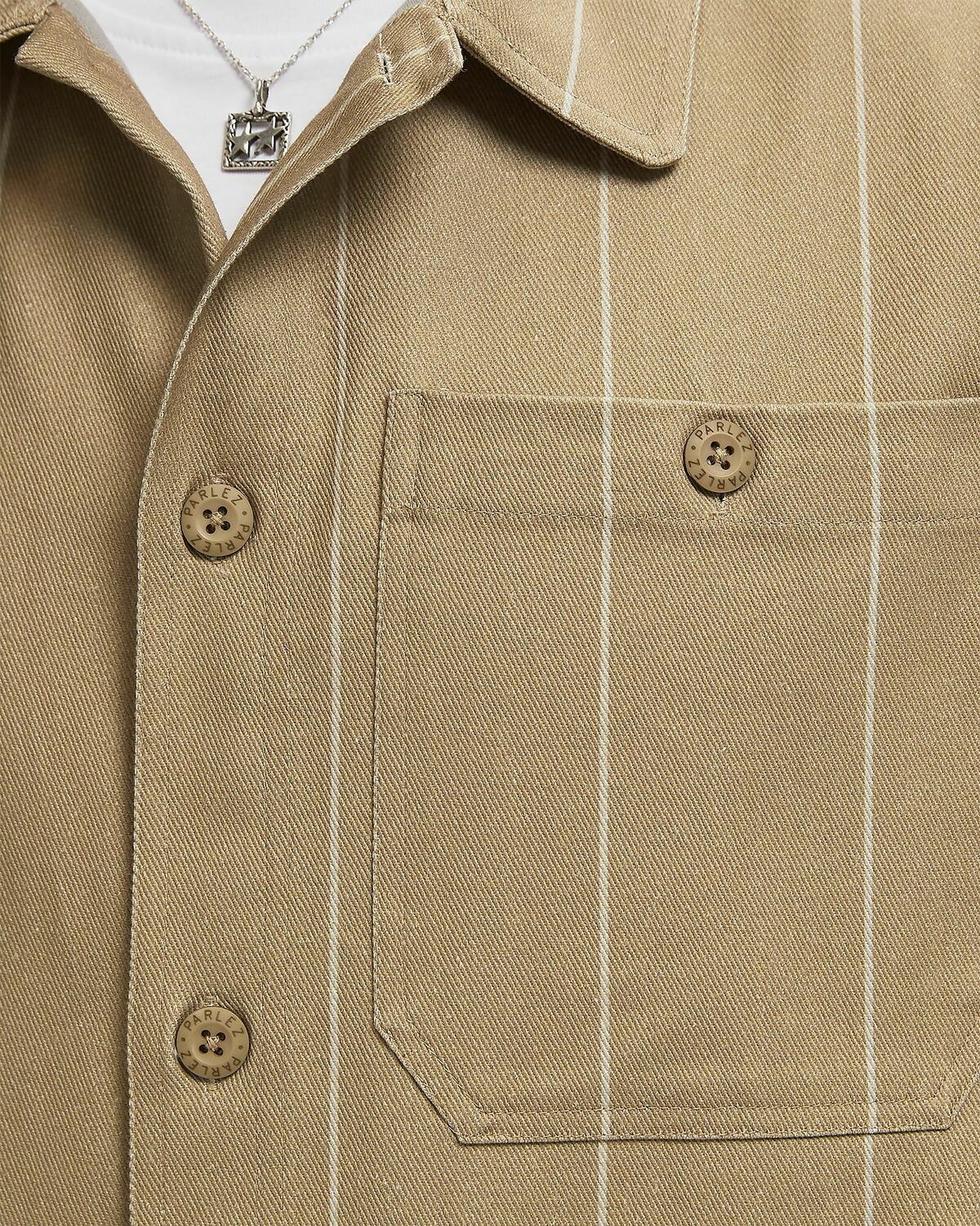 Parlez Flow Jacket Brown Mens Overshirt Parlez