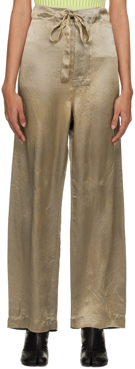 Maison Margiela Gold Drawstring Trousers Maison Margiela