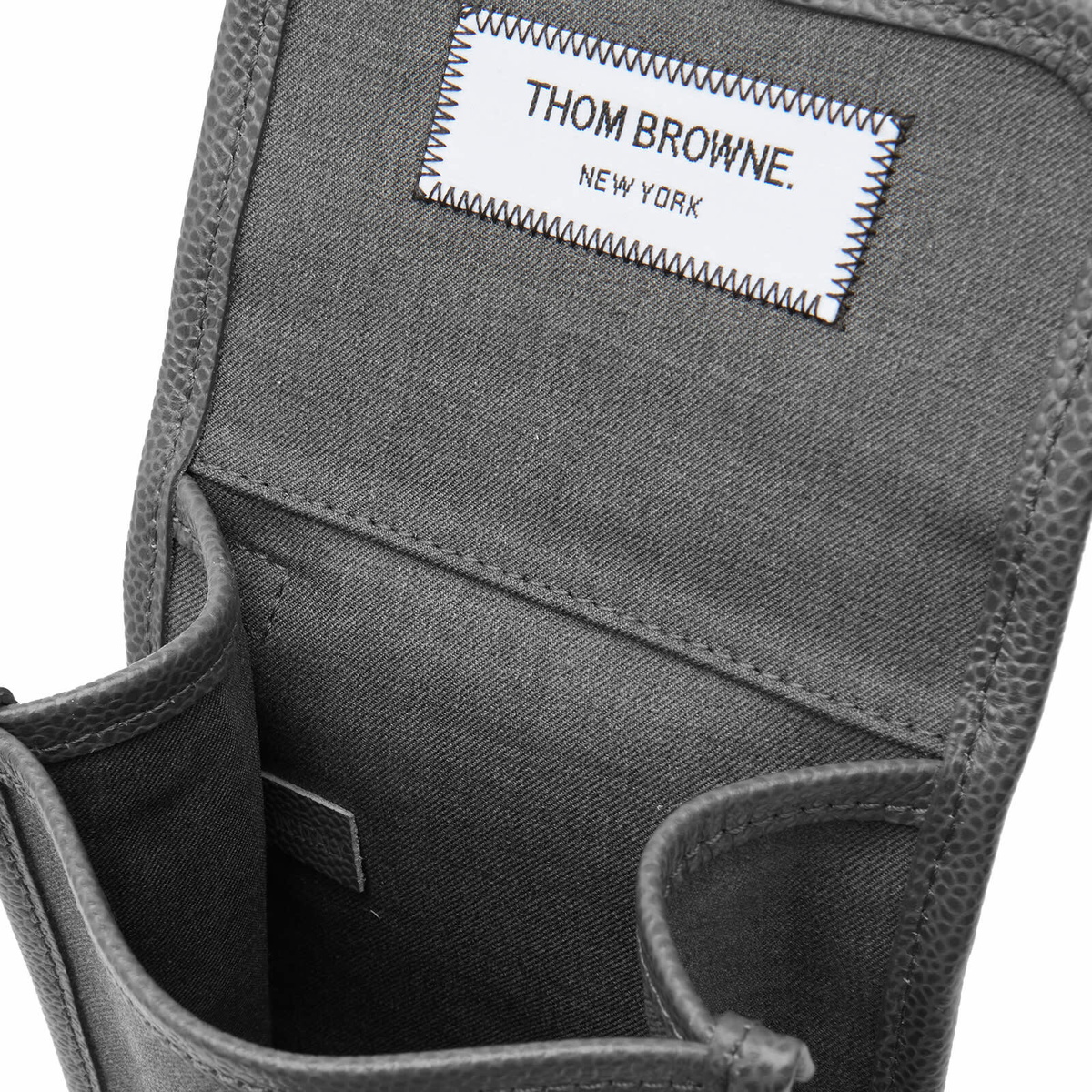 Thom Browne Men's Twill Cross Body Bag in Medium Grey Thom Browne