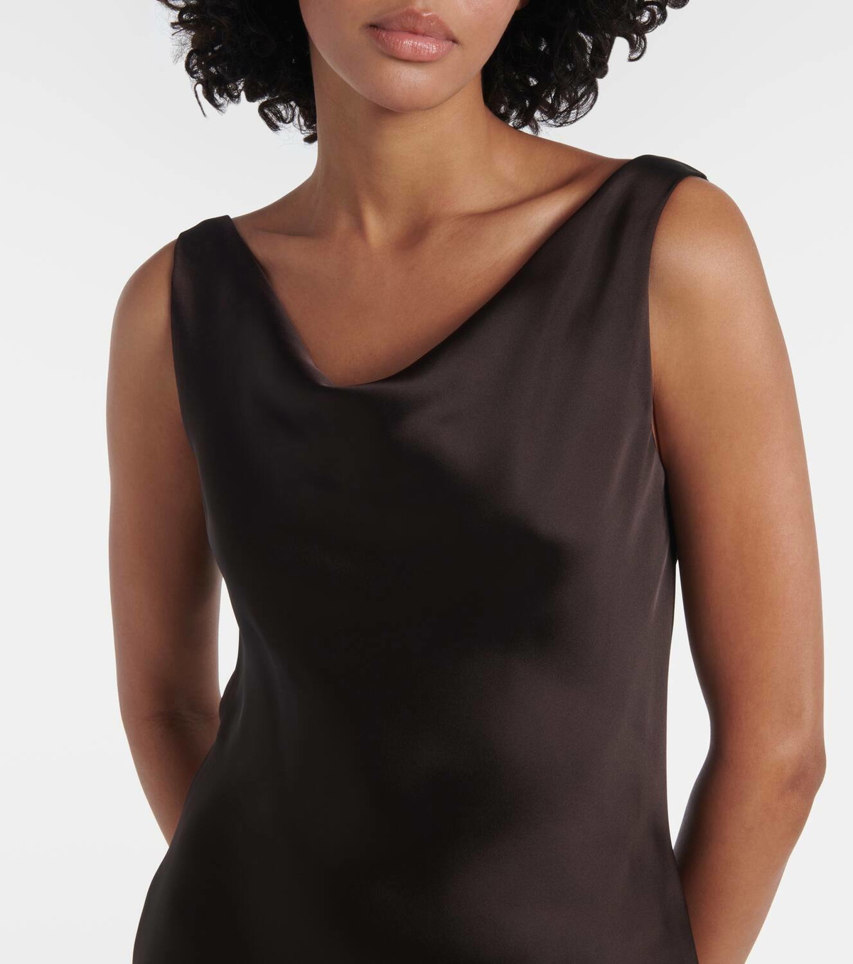 Norma Kamali Maria crêpe satin minidress Norma Kamali