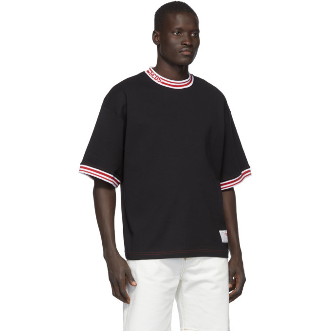 GCDS Black Basket Logo T-Shirt GCDS