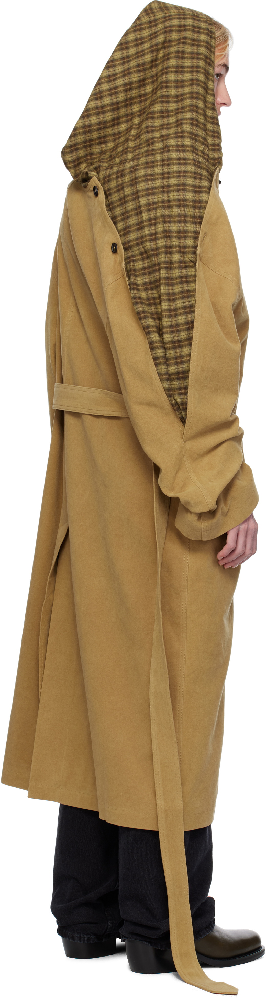 Y/Project Beige Insert Hood Trench Coat Y/Project
