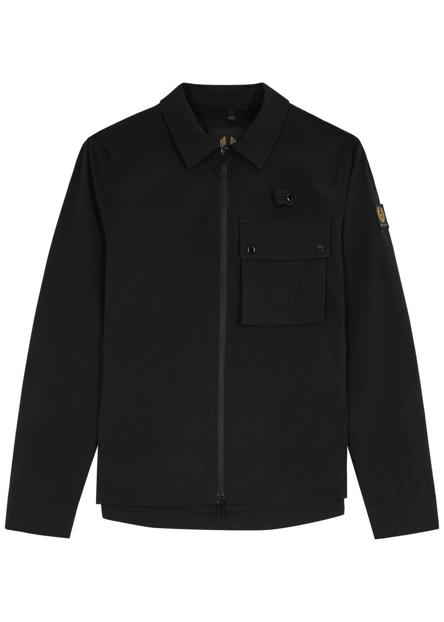 Belstaff Castmaster Logo Shell Overshirt Black Belstaff