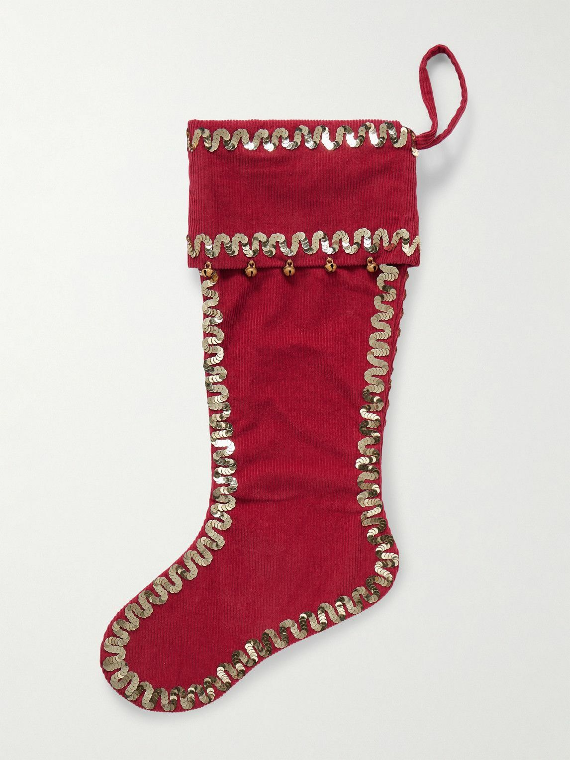 BODE - Embellished Cotton-Corduroy Stocking Bode