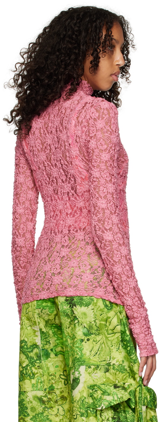 Collina Strada Pink Thumbtastic Turtleneck Collina Strada