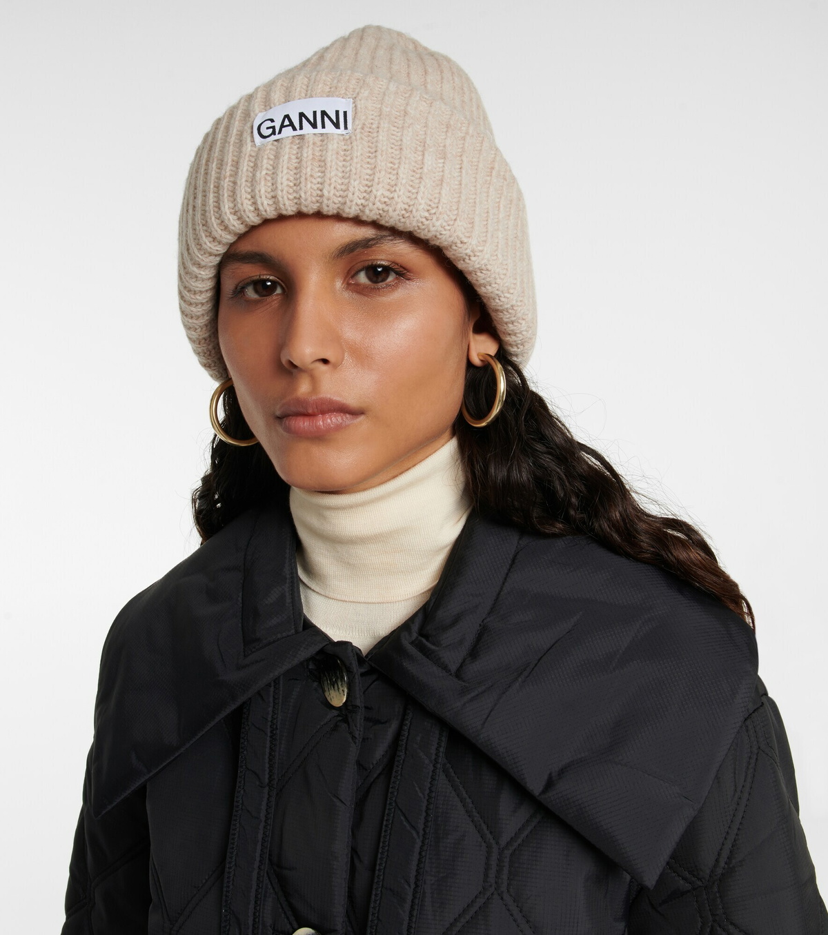 Ganni - Wool-blend beanie GANNI