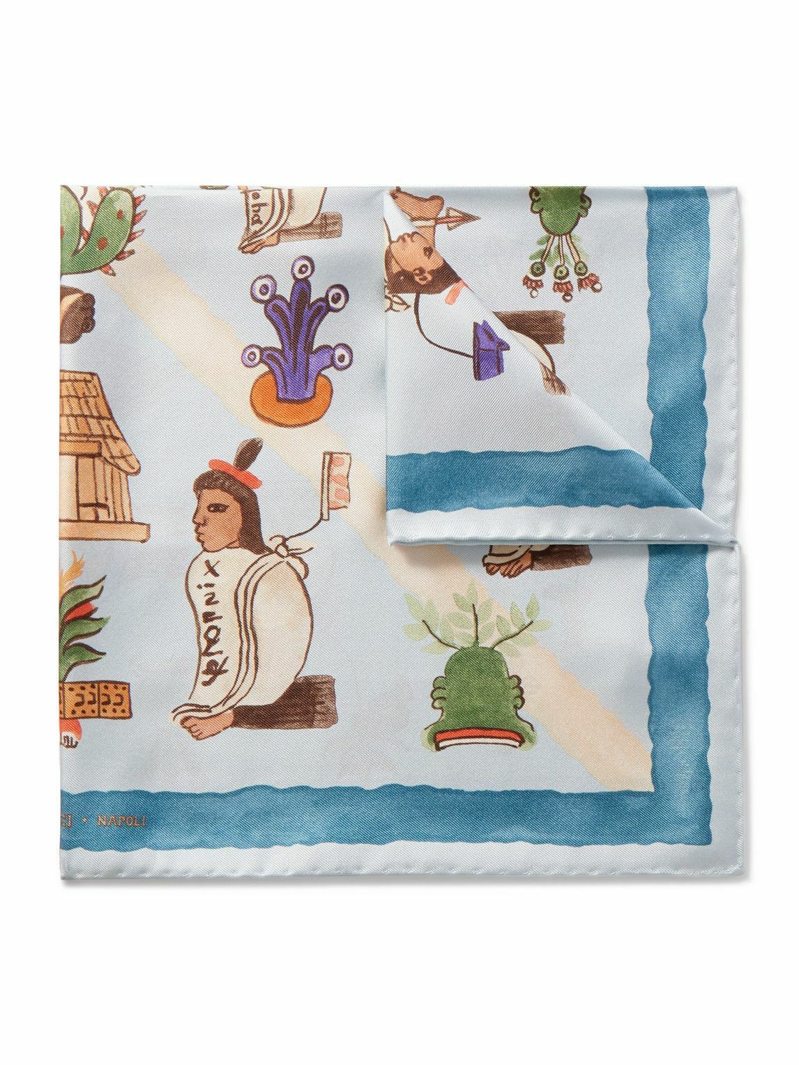 Rubinacci - Mendoza Printed Silk-Twill Pocket Square Rubinacci