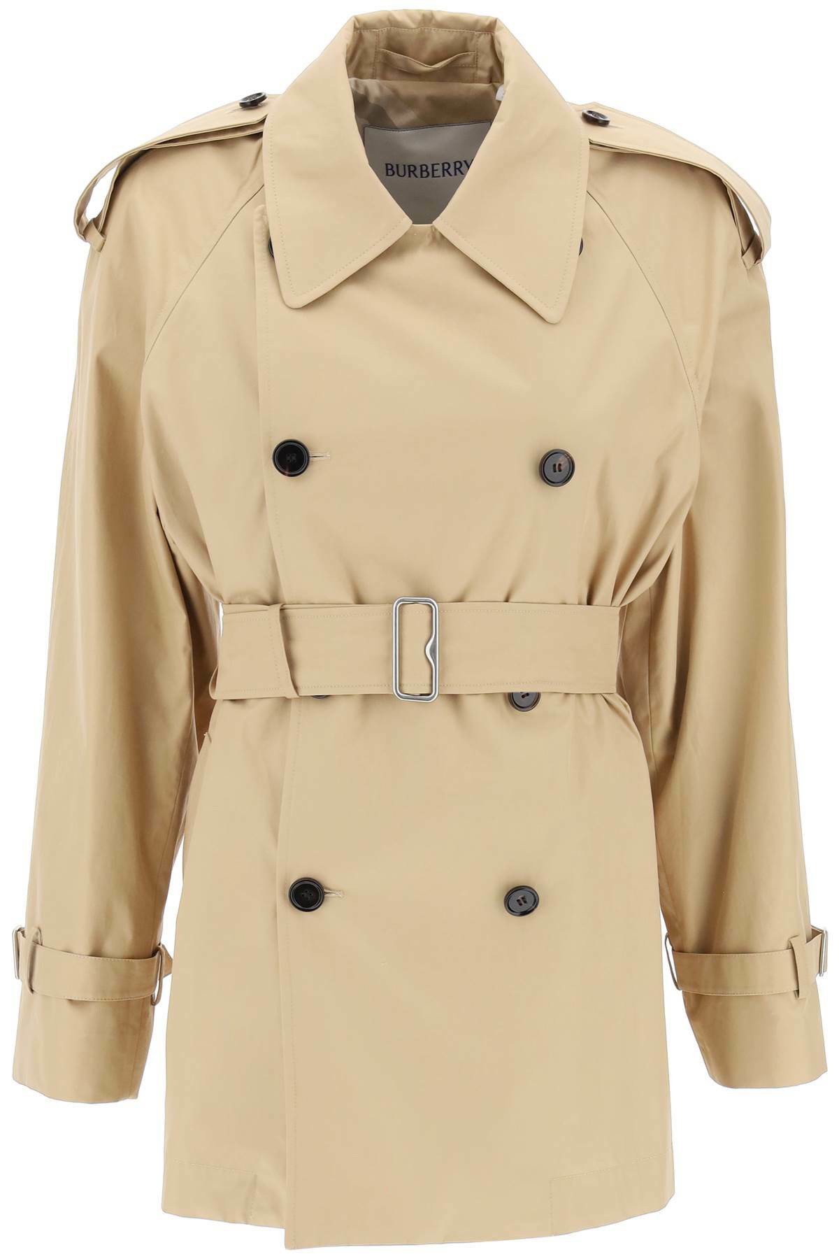 BURBERRY double-breasted midi trench coat Beige Burberry