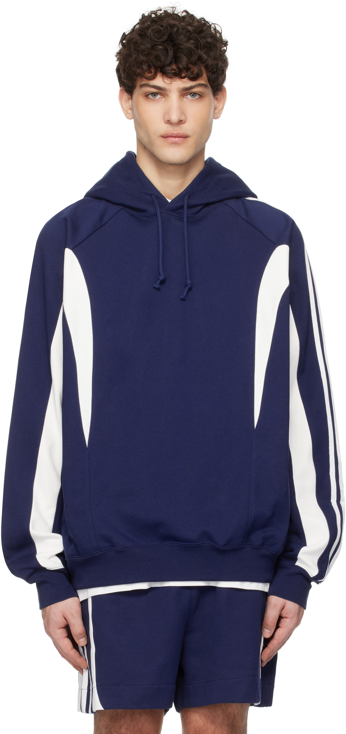 Y-3 Blue Cut Line Hoodie Y-3