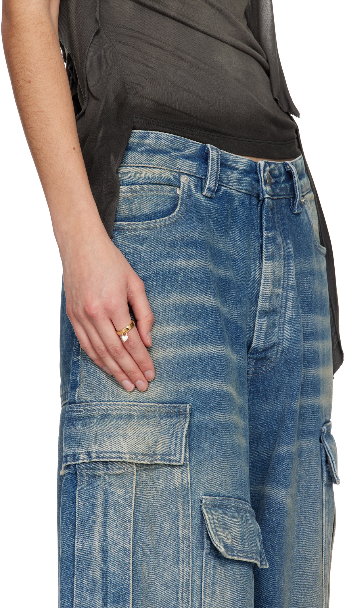 AMBUSH Gold Heart Padlock Ring Ambush