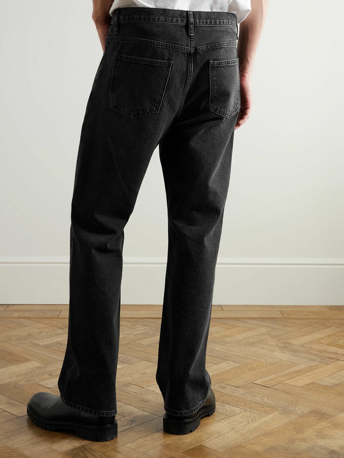 FRAME - The Boxy Straight-Leg Jeans - Black Frame Denim