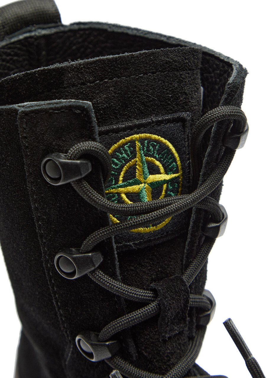 Stone Island Suede Hiking Boots Black Stone Island