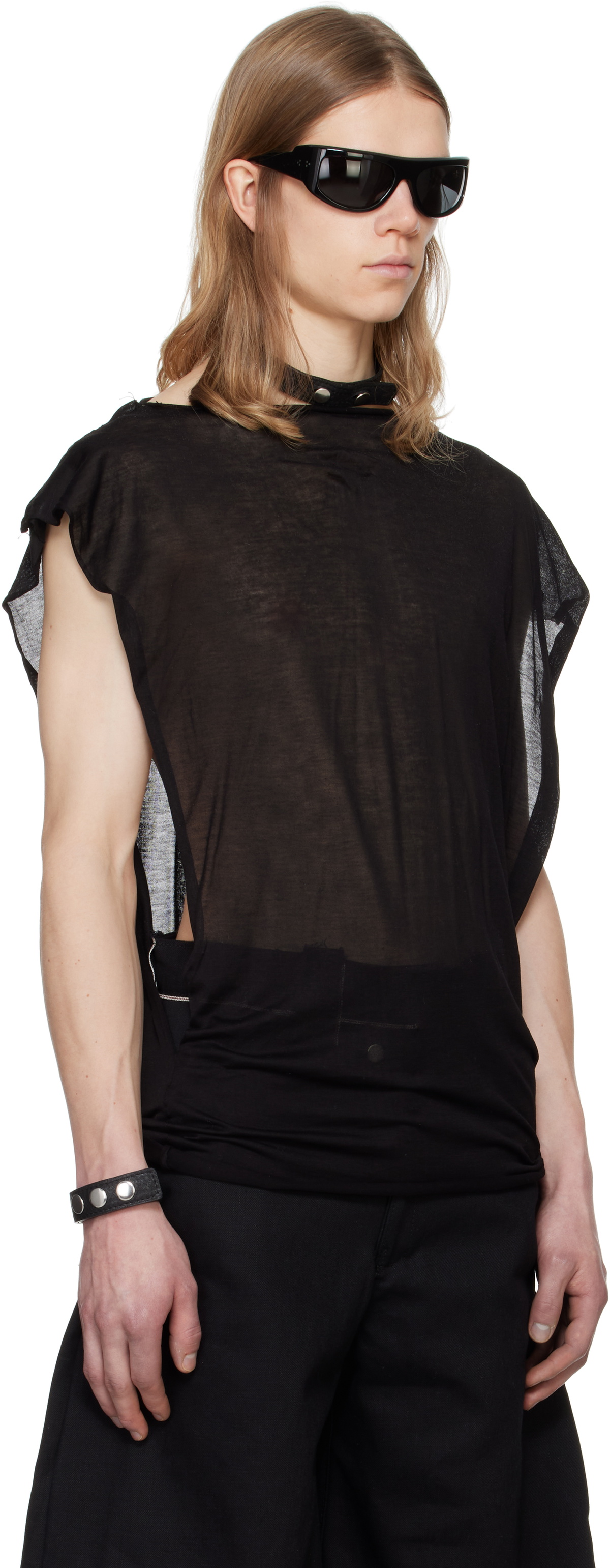 Swampgod SSENSE Exclusive Black Cage Tank Top Swampgod