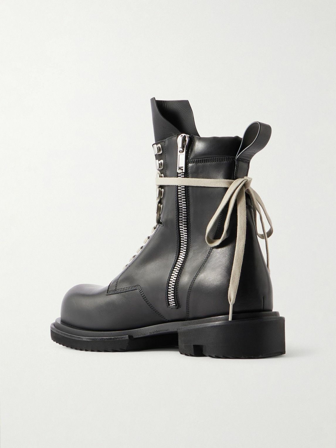 Rick Owens - Army Gabe Leather Boots - Black Rick Owens