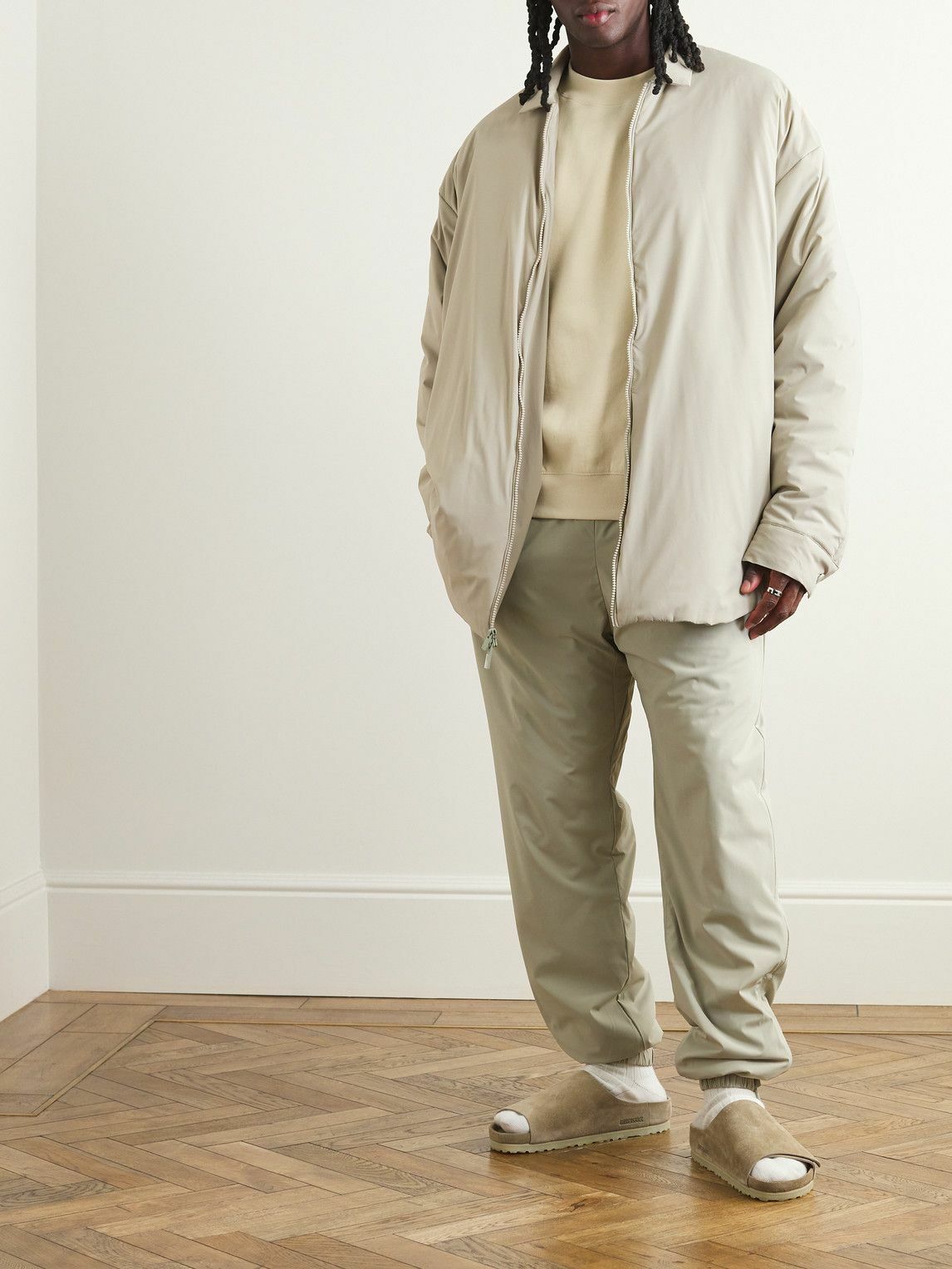 FEAR OF GOD ESSENTIALS - Logo-Appliquéd Padded Shell Shirt Jacket ...