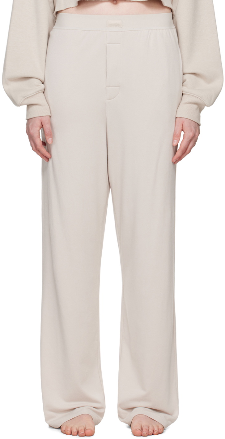 SKIMS Beige Boyfriend Loose Lounge Pants SKIMS