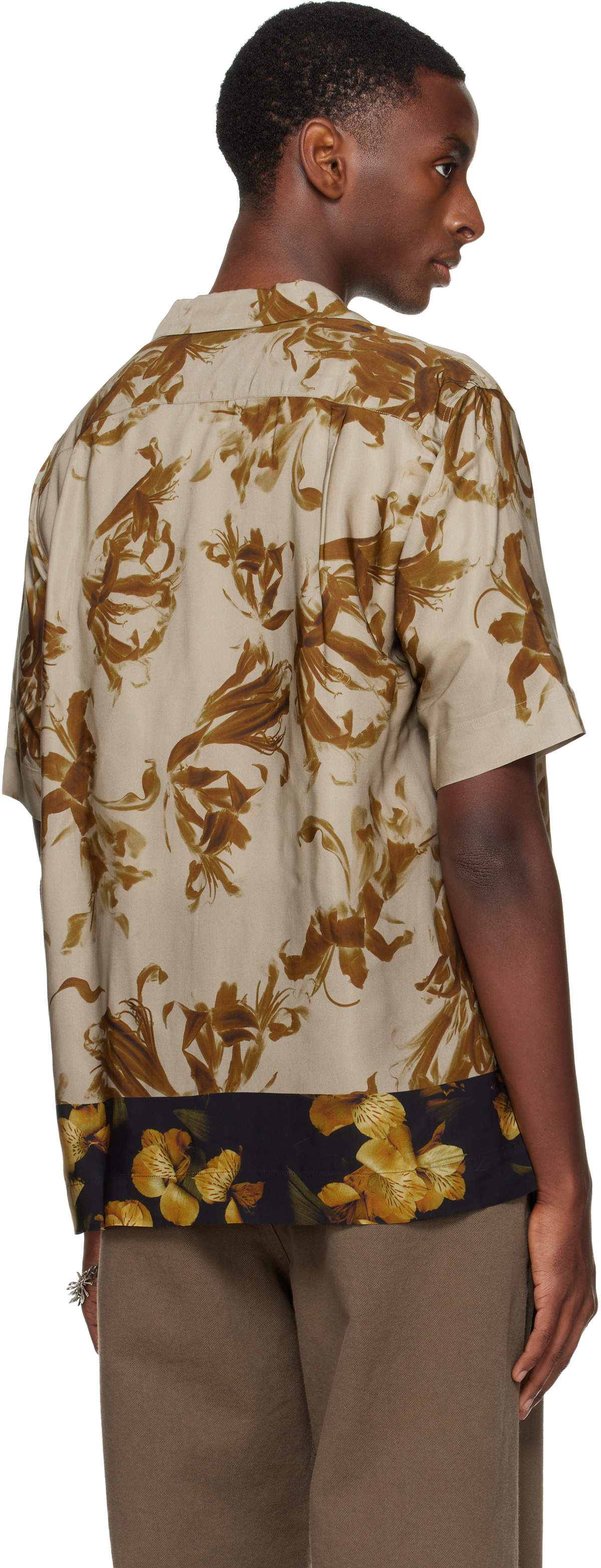 Dries Van Noten Beige Floral Shirt Dries Van Noten