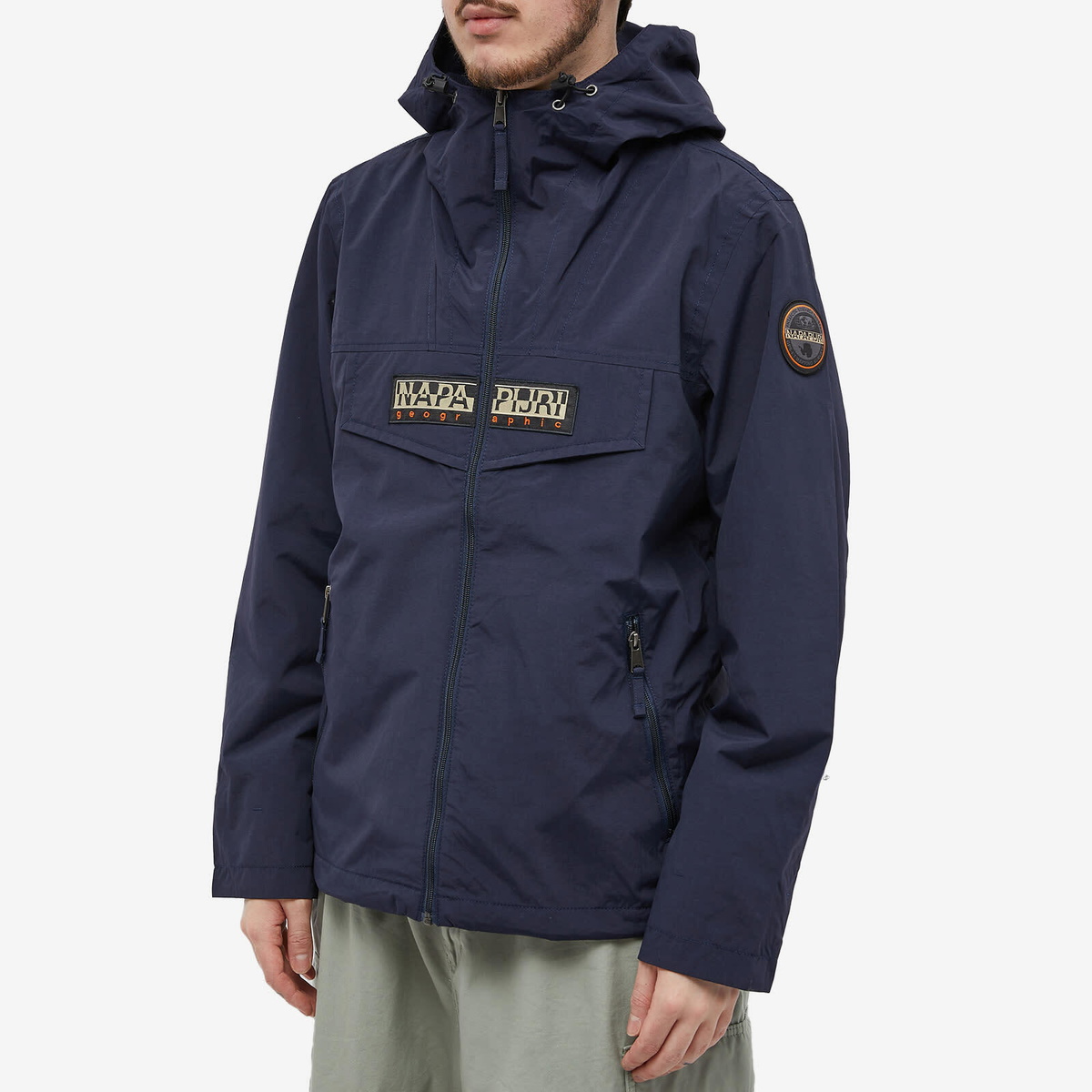 Napapijri Men's Rain Forest Zip Up Jacket in Blue Napapijri