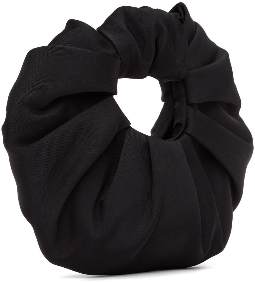 GIA STUDIOS Black Satin Mini Croissant Bag GIA STUDIOS