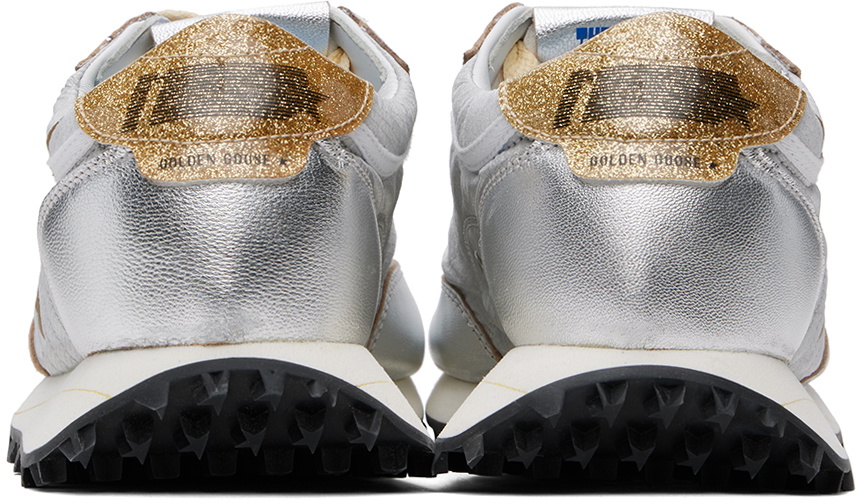 Golden Goose Silver & Gold Marathon Sneakers Golden Goose Deluxe Brand