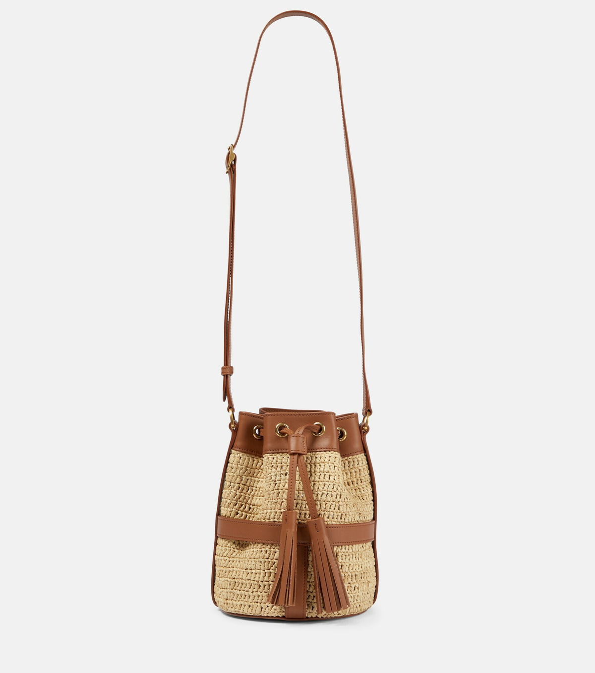 Saint Laurent - Small raffia bucket bag Saint Laurent