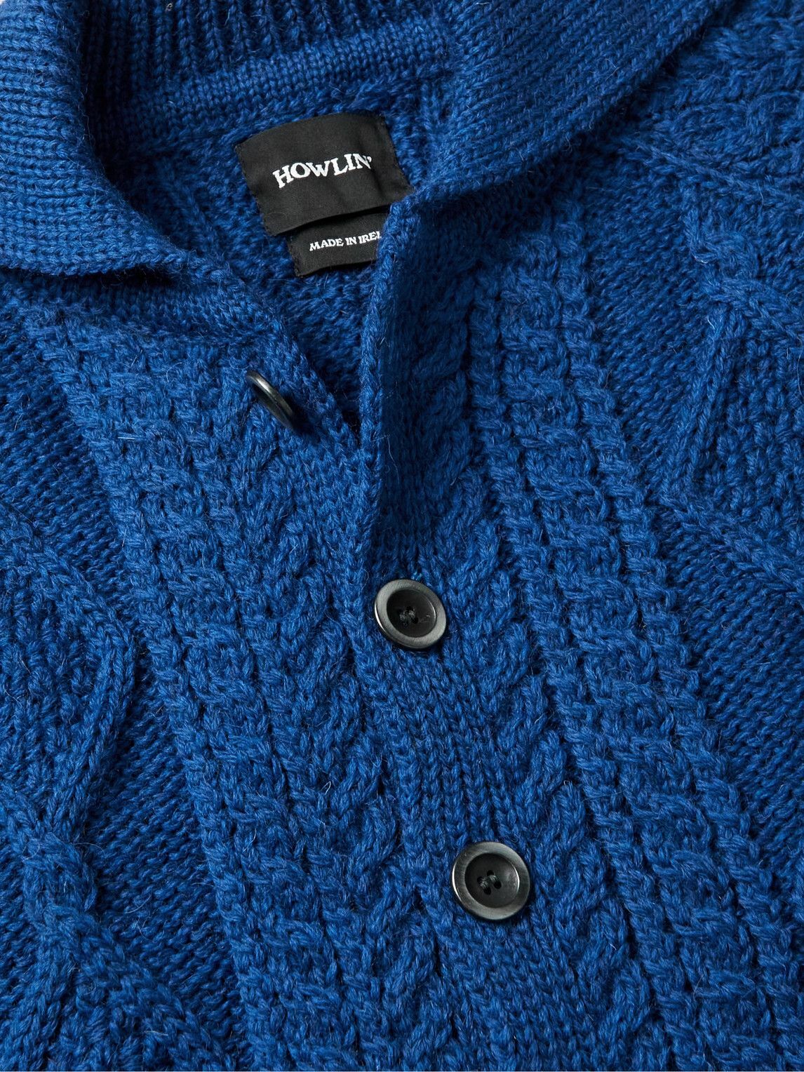 Howlin' - A Winter Affair Cable-Knit Wool Cardigan - Blue Howlin' by ...