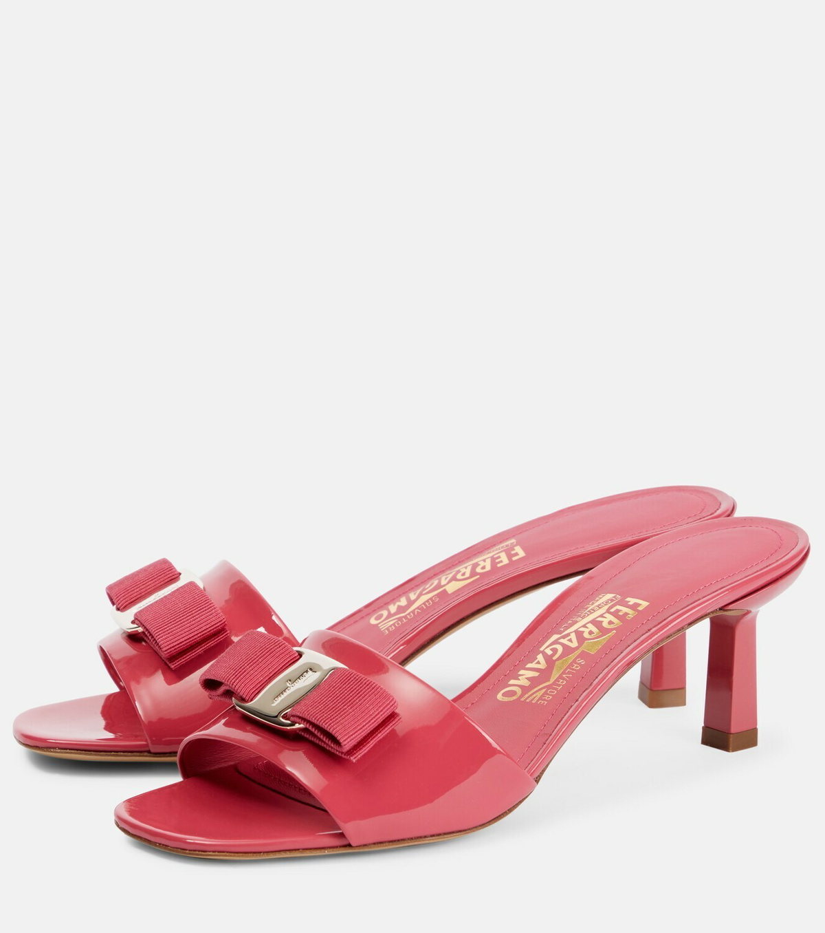 Ferragamo - Glo patent leather mules Salvatore Ferragamo