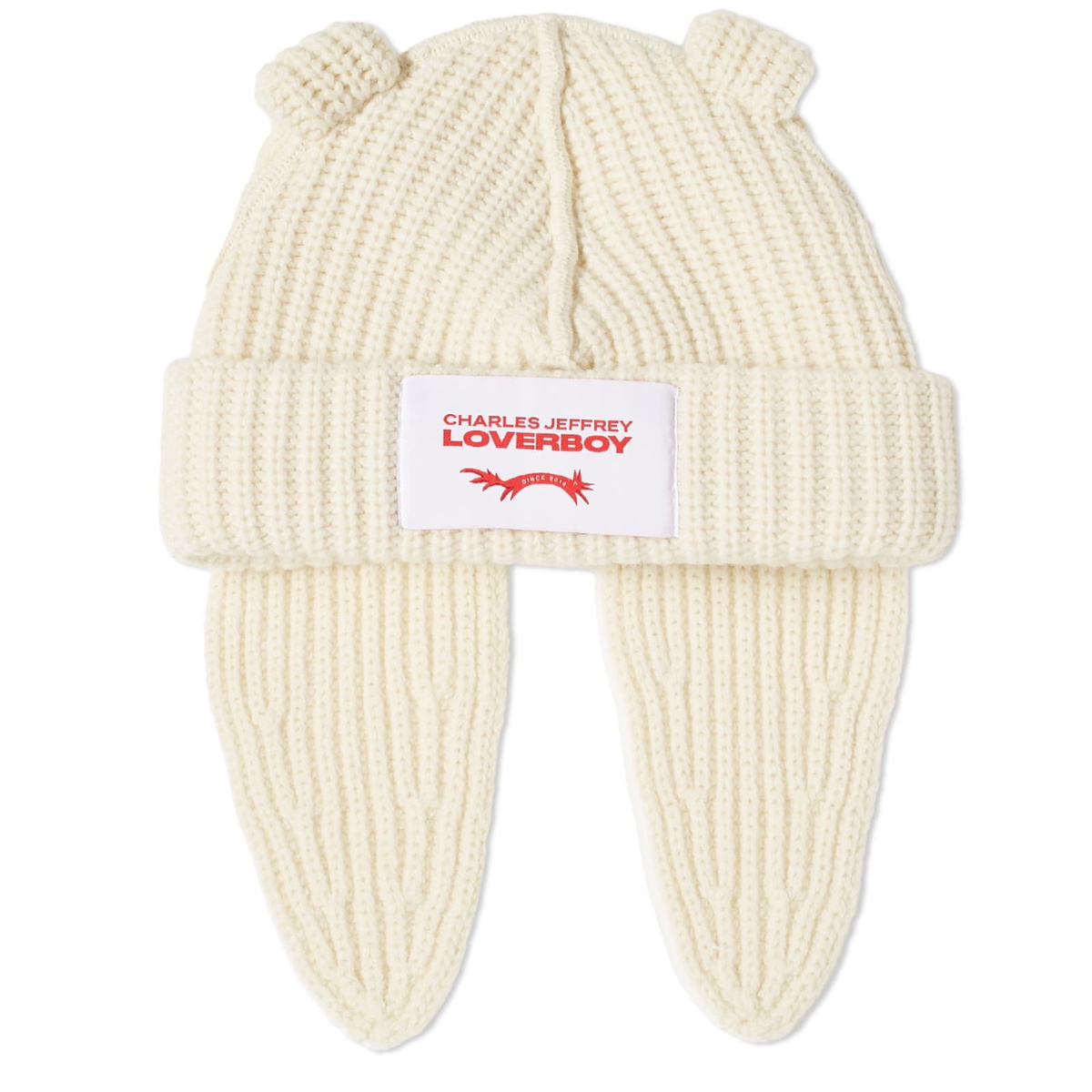 Charles Jeffrey Loverboy Women's Chunky Rabbit Beanie in Ecru Charles ...