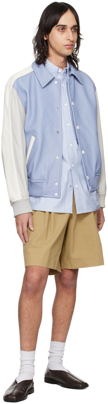 Solid Homme Blue Press-Stud Shirt Solid Homme