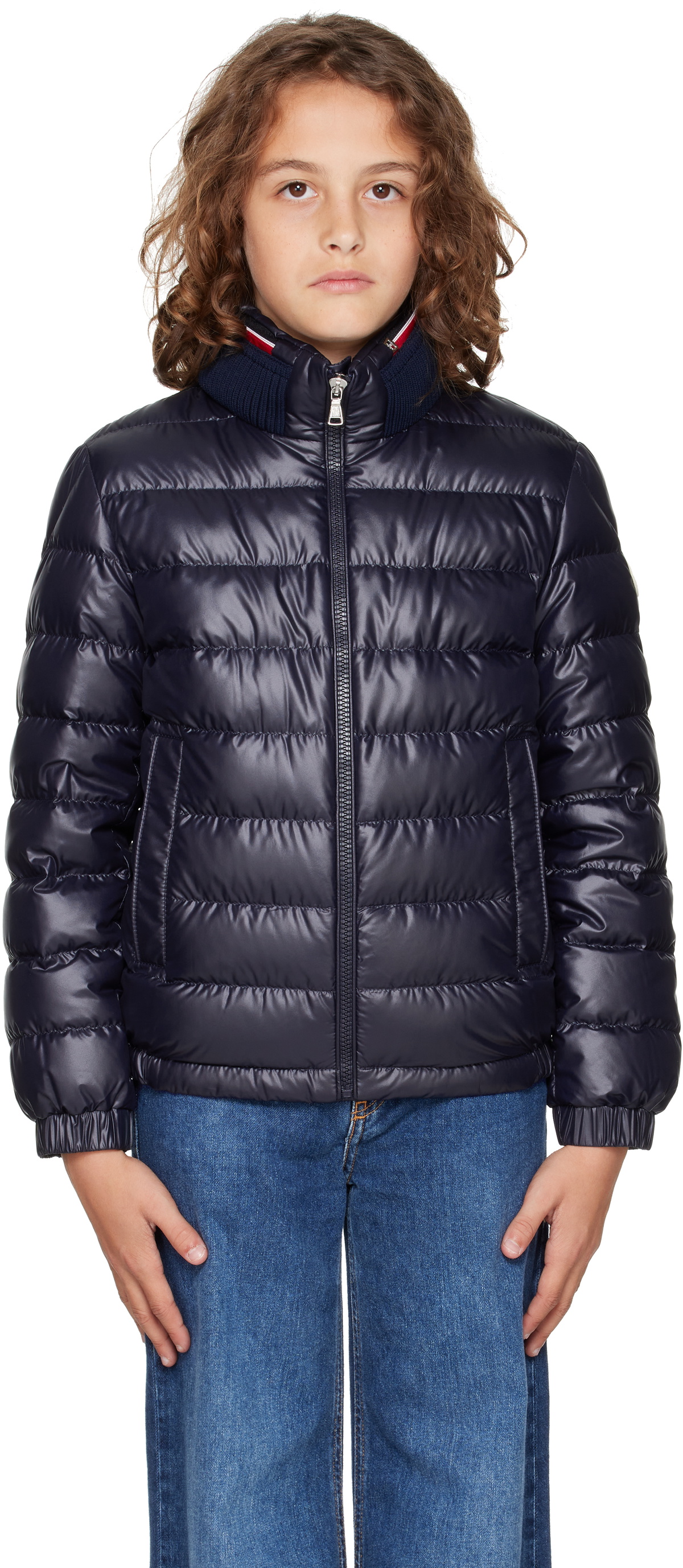 Moncler Enfant Big Kids Navy Brendann Down Jacket Moncler Enfant