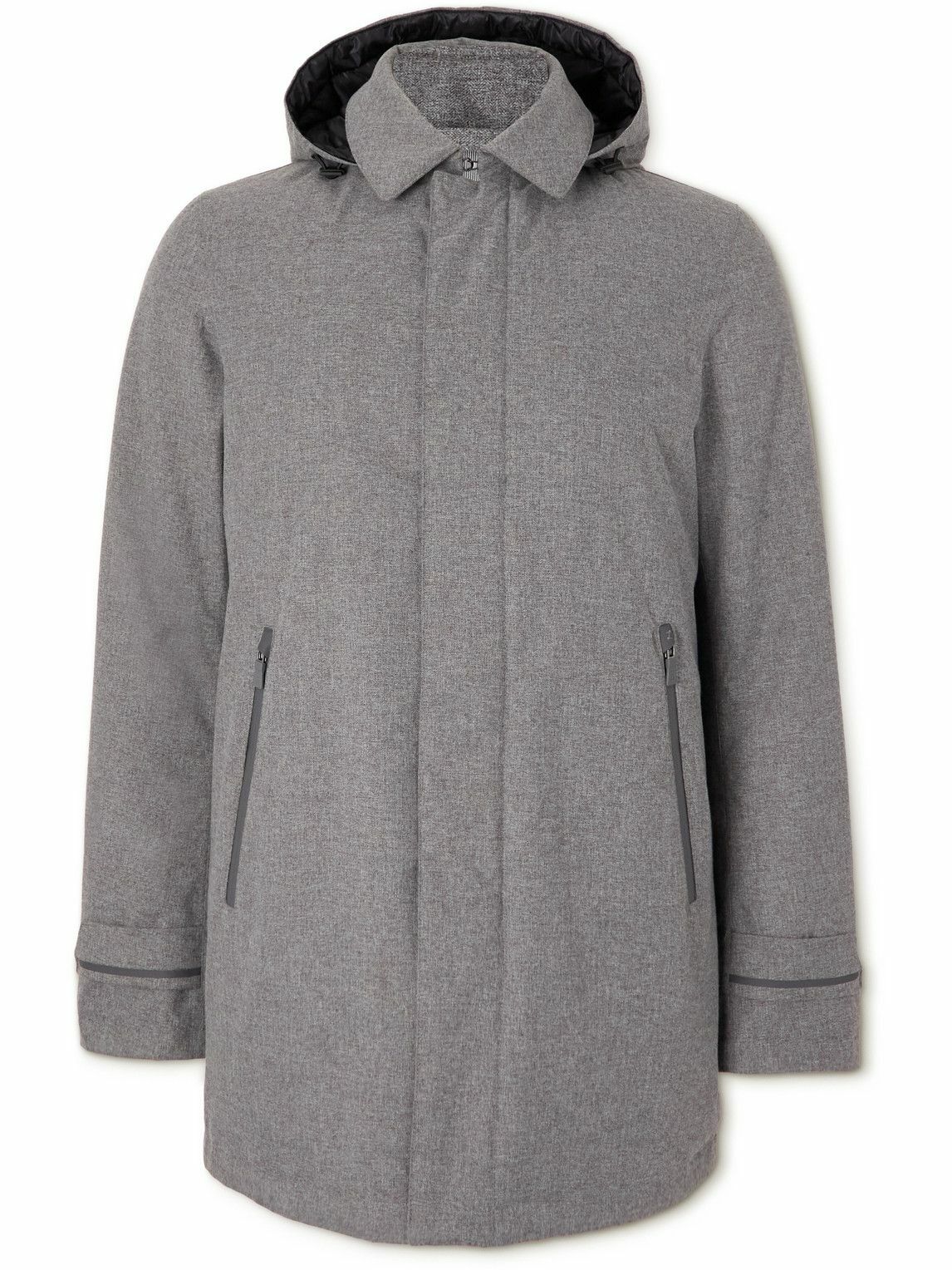 Herno Laminar - Woven Hooded Down Jacket - Gray Herno