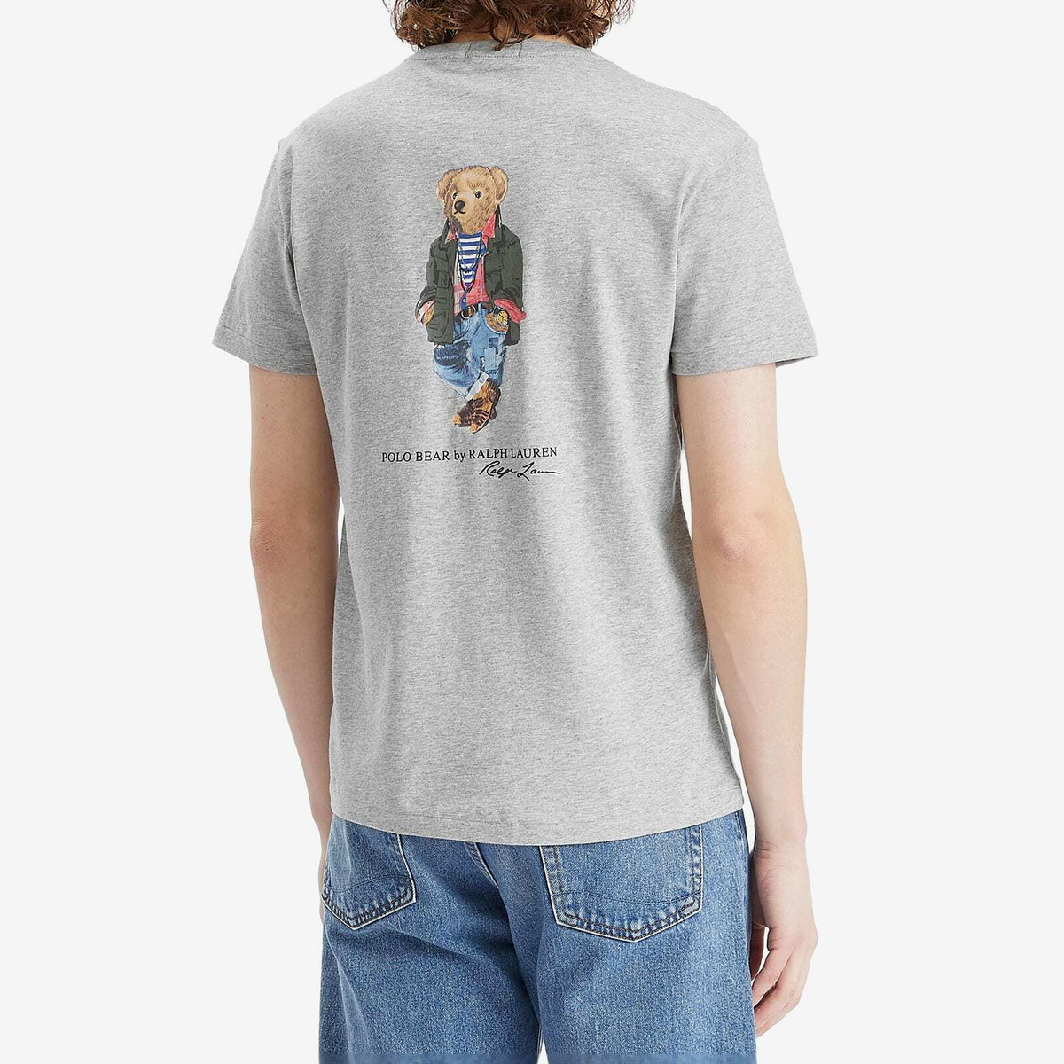 Polo Ralph Lauren Men's Explorer Bear Pocket T-Shirt in Andover Heather ...