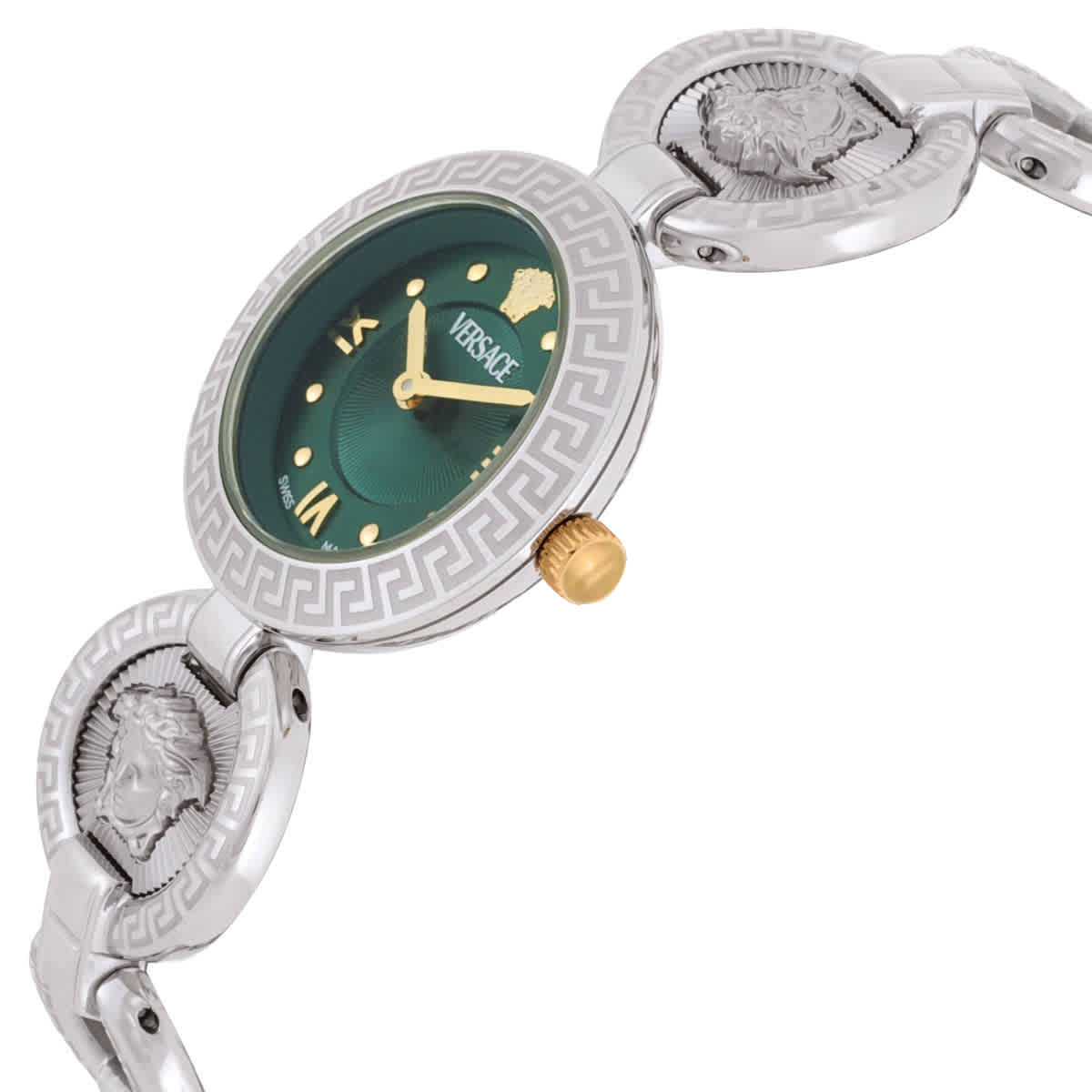 Versace Greca Jewel Quartz Green Dial Ladies Watch VEWCA0224 Versace