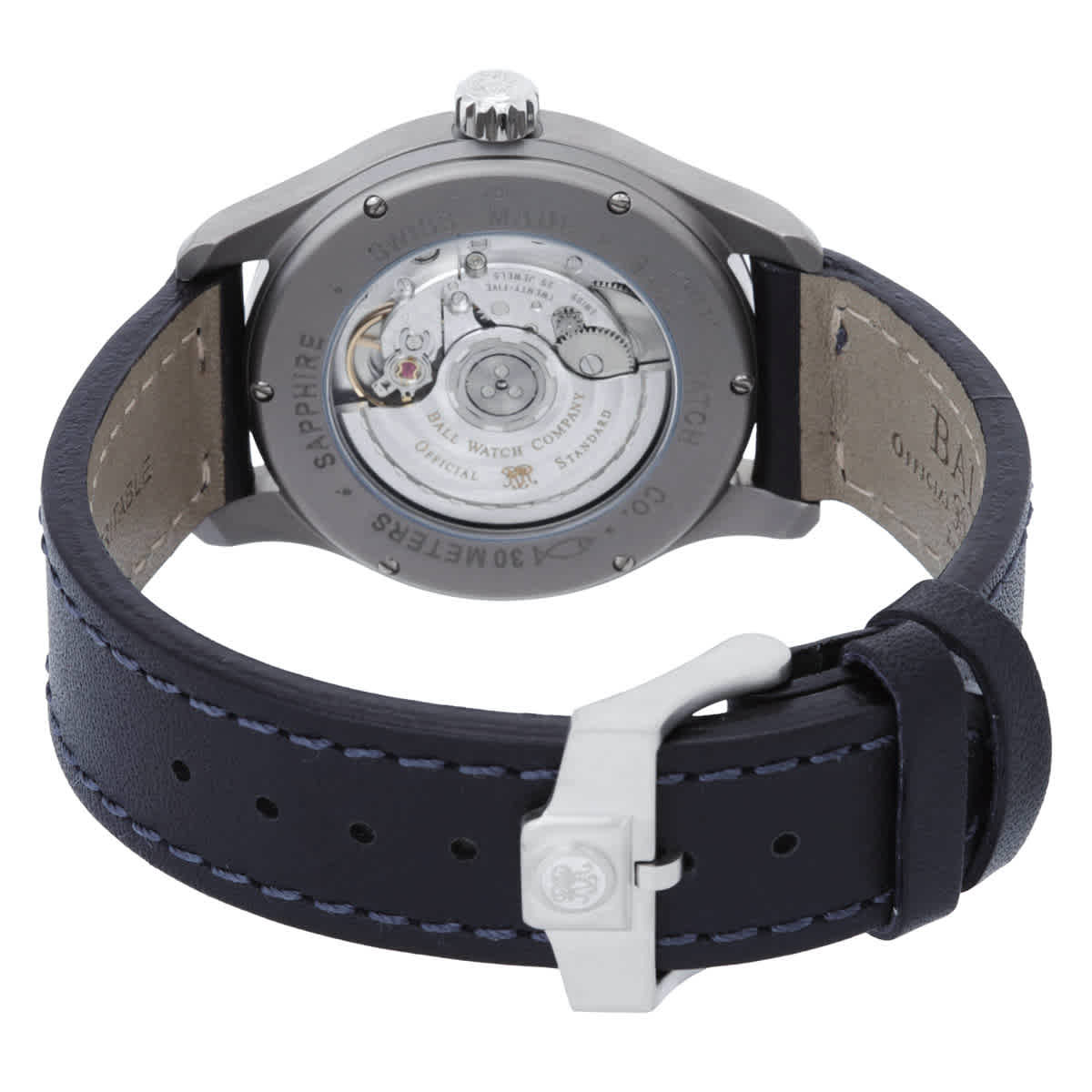 Ball Trainmaster Automatic Black Dial Mens Watch NM1038D-LEA-BK Ball