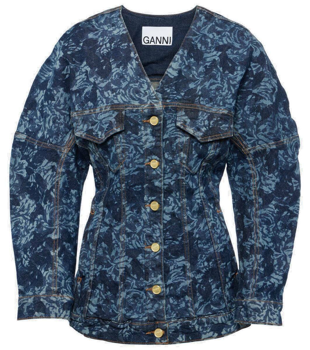 Ganni Printed denim jacket GANNI