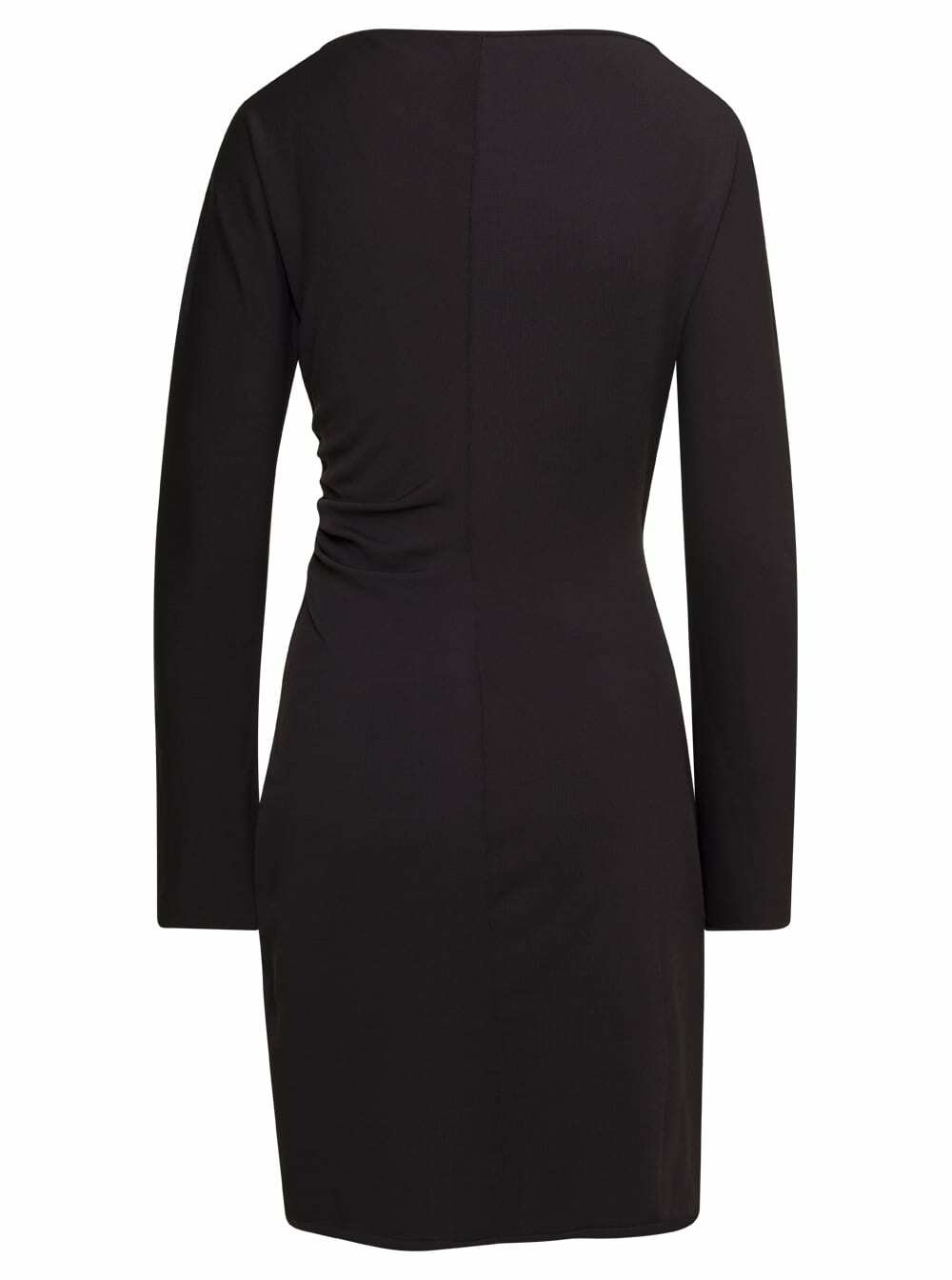 Bottega Veneta Mini Dress With Front Cross-over In Fluid Viscose ...